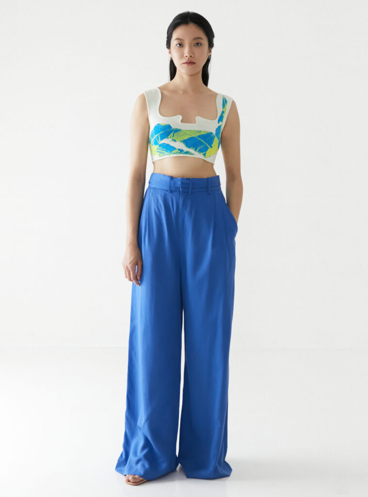 Bobo Algae Wavy Bra Top in White by PH5 - societyA