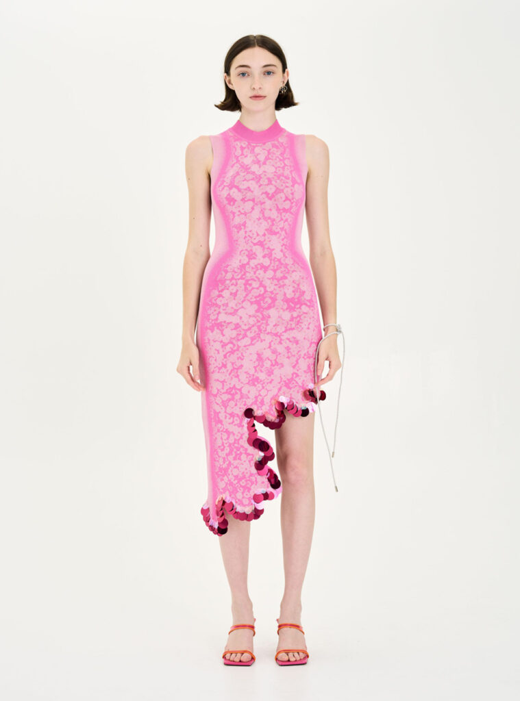 Iris Signature Wavy Dress With Sequins by PH5 - societyA