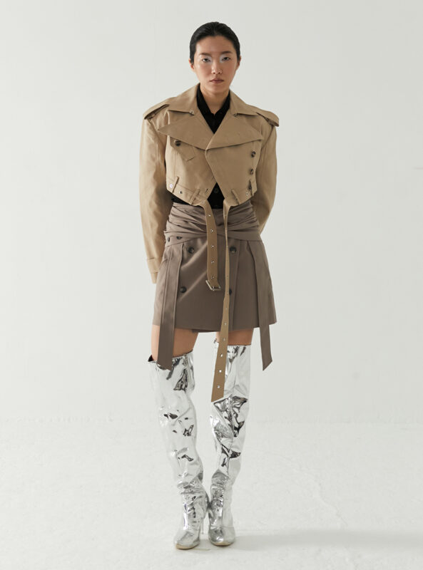 Cross Belt Detail Cropped Jacket by Rokh - societyA