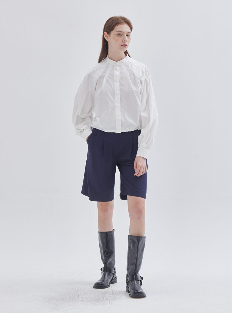 White Pintuck Point String Jacket - societyA
