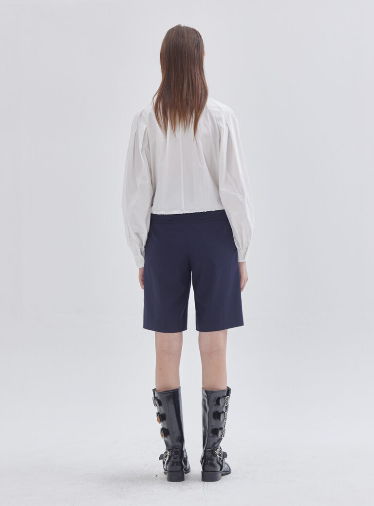 White Pintuck Point String Jacket - societyA