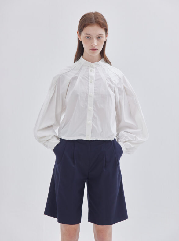 White Pintuck Point String Jacket - societyA
