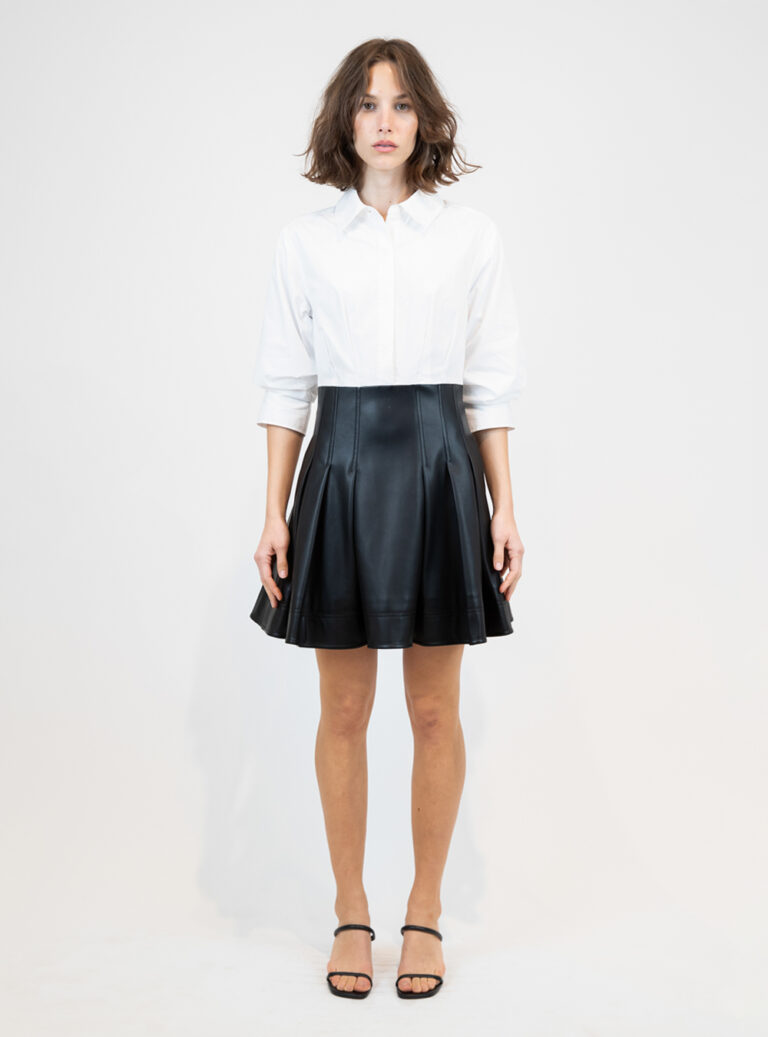 Padma Poplin Combo Mini Dress by Simkhai - societyA